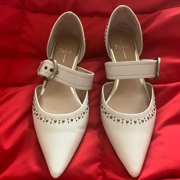 Paolo | Shoes | Linea Paolo Light Grey Leather Studded Shoe | Poshmark